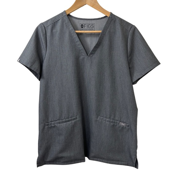 Figs | Tops | Figs Casma Threepocket Scrub Top In Graphite Grey Womans ...